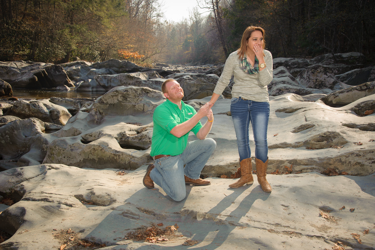 Smoky Mountain Engagement Portraits and proposal sessions